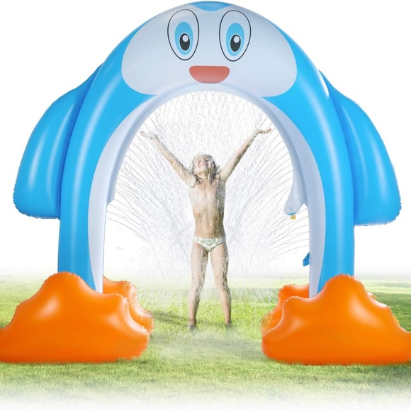 Toys | Inflatable Arch Sprinkler Penguin For Kids Summer Outdoor Fun ...